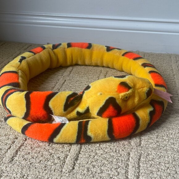 K & M Toys | Toys | Vintage K M Toys Orange Yellow Plush 5 Snake ...